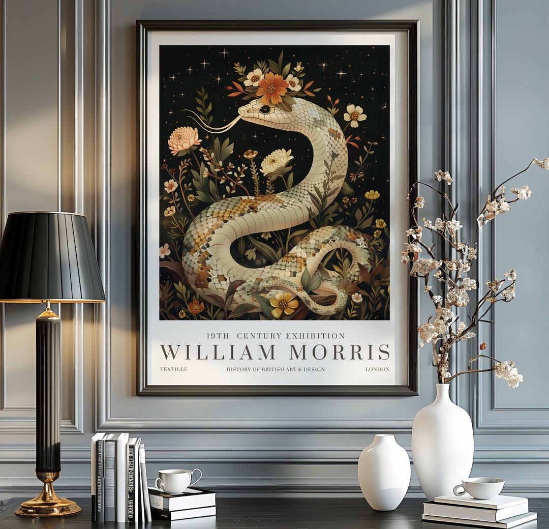 William Morris Snake Print, William Morris Exhibition Print, William ...