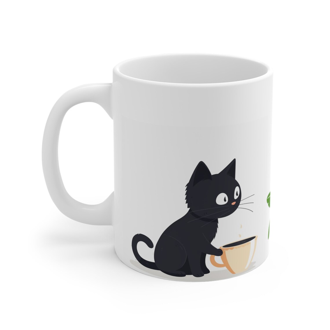 Curious Black Cat Mug | Funny Gift for Cat | Cat Lover for Her and for ...