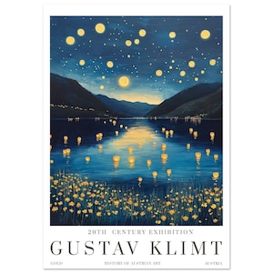 Gustav Klimt Lantern Moon Night Print, Klimt Museum Poster, Gustav ...
