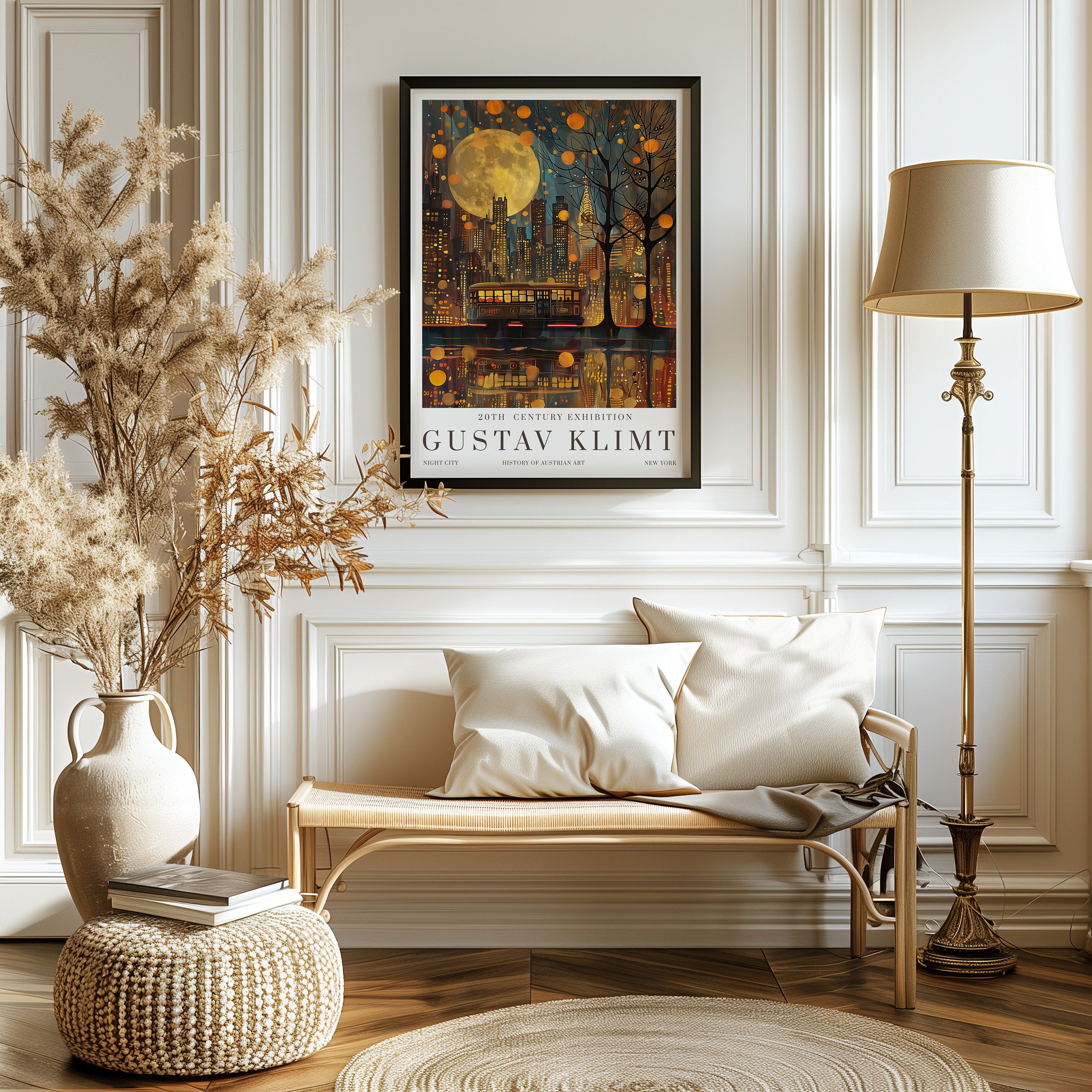 Gustav Klimt Moon Night Print, Klimt Museum Poster, Gustav Klimt Poster ...