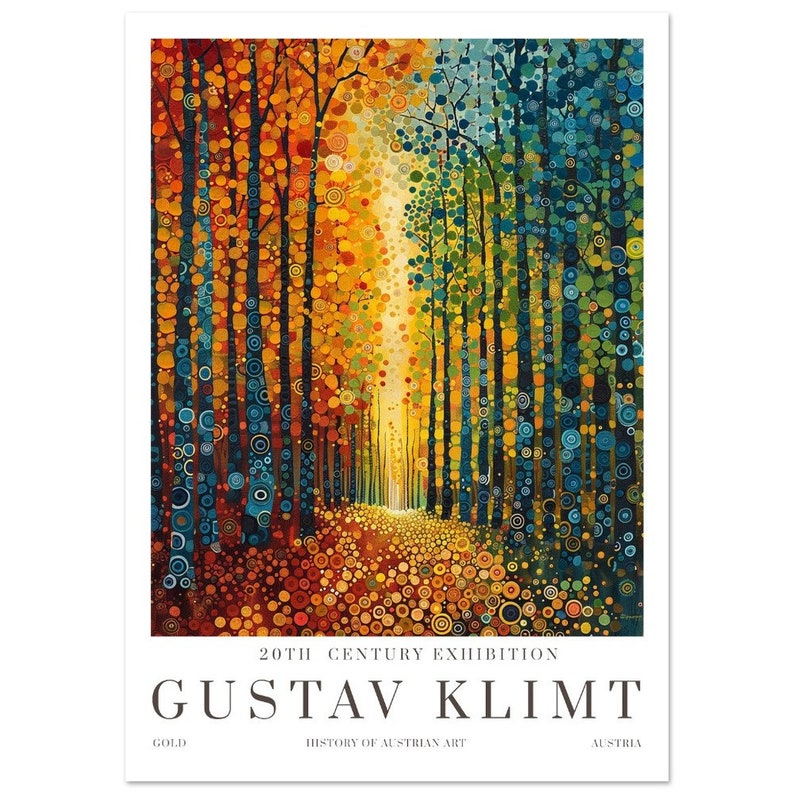 Gustav Klimt Print, Klimt Museum Poster, Gustav Klimt Poster, Klimt ...