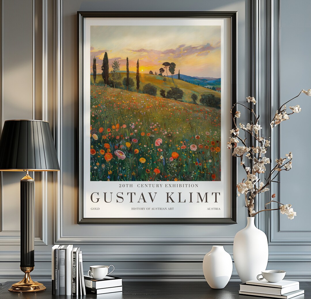 Gustav Klimt Sunset Print, Klimt Museum Poster, Gustav Klimt Poster ...