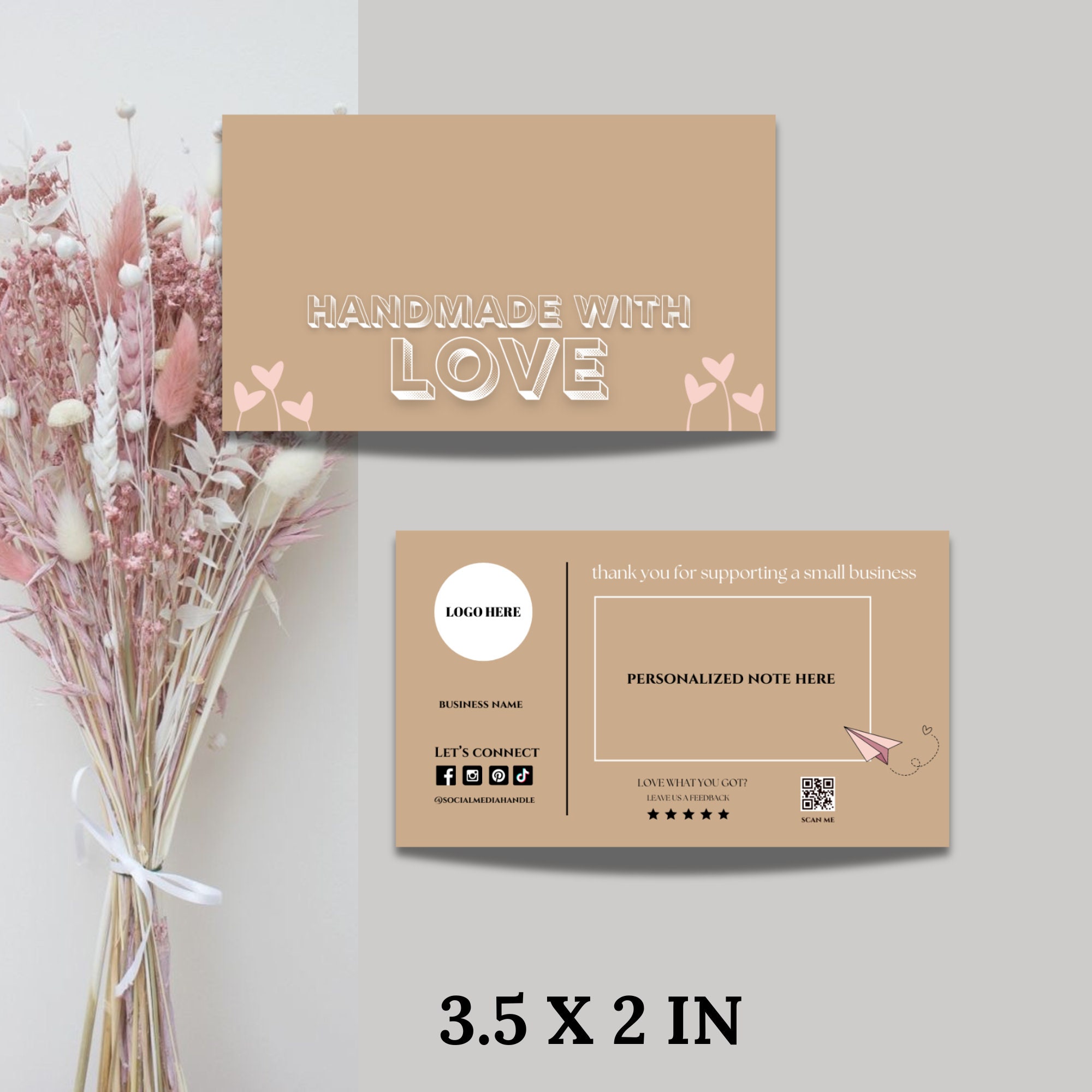 Personalized Thank You Card for Small Business Owners - Handwritten ...