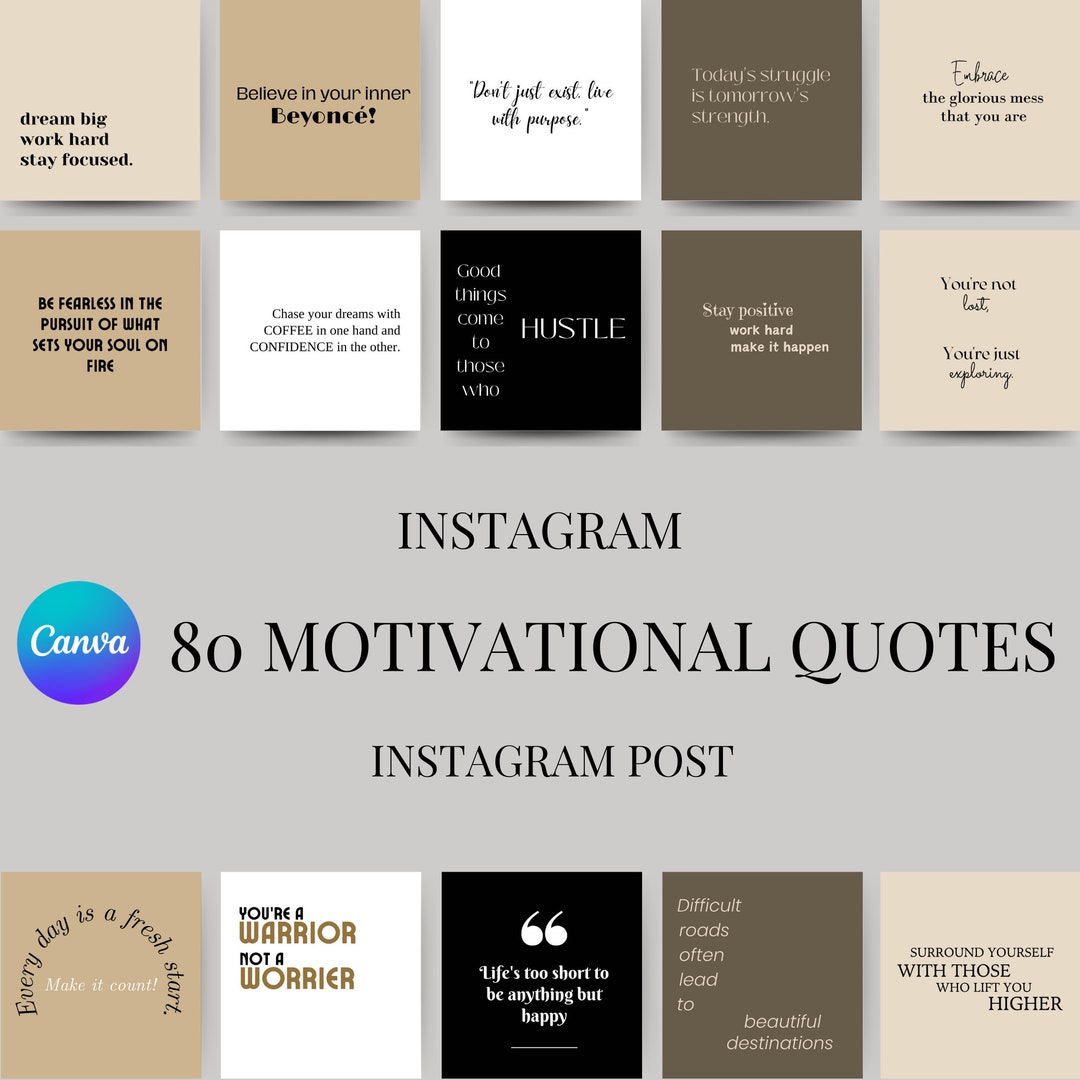Motivational Instagram Quotes Template Minimalist Instagram Post ...