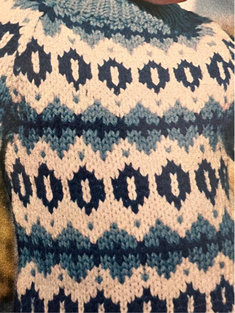 PDF Pattern for Vintage 1970/71 Little Blue Pullover and Cap Unisex ...