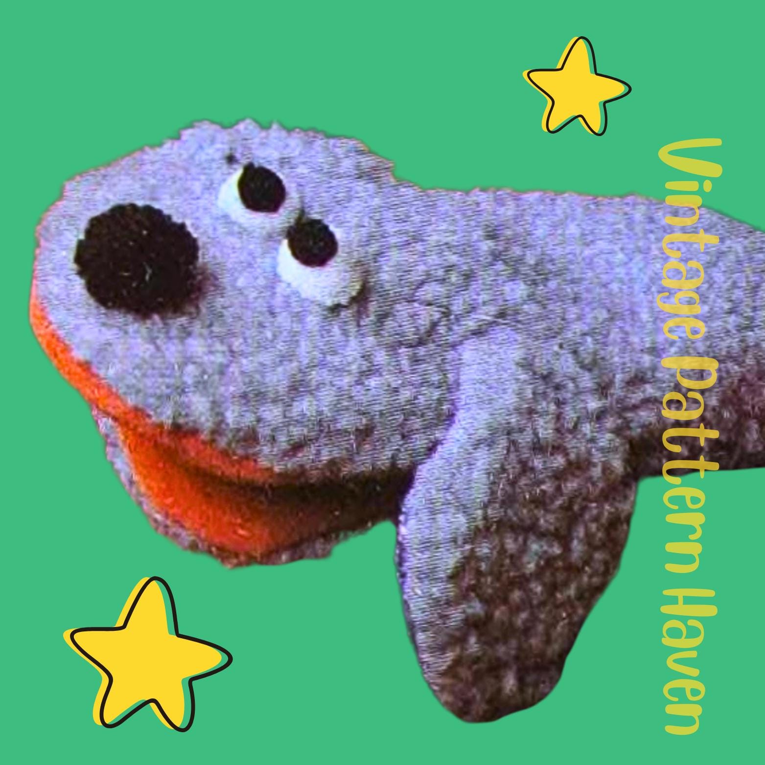Vintage Dog Puppet Sewing Pattern – DIY Hand Puppet Toy – Easy Quick ...