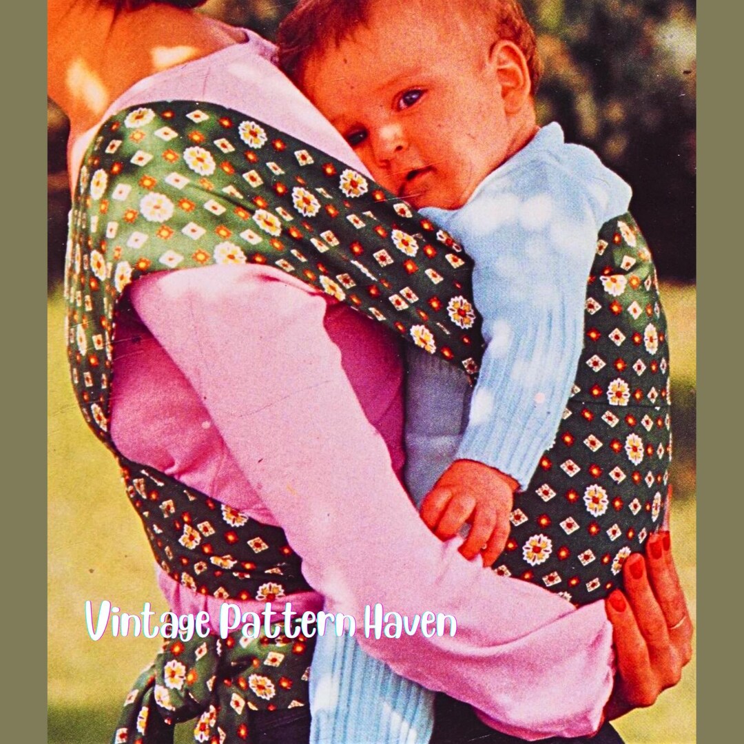 1970s Baby Carrier Sewing Pattern PDF – Vintage DIY Baby Sling for ...
