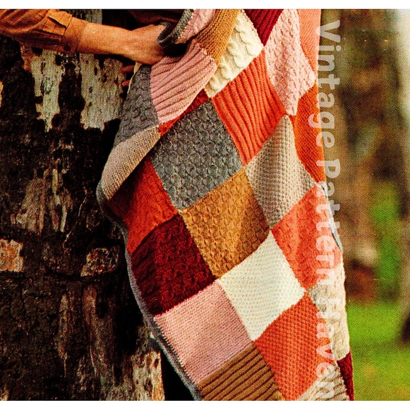 Vintage Knit Blanket - Etsy