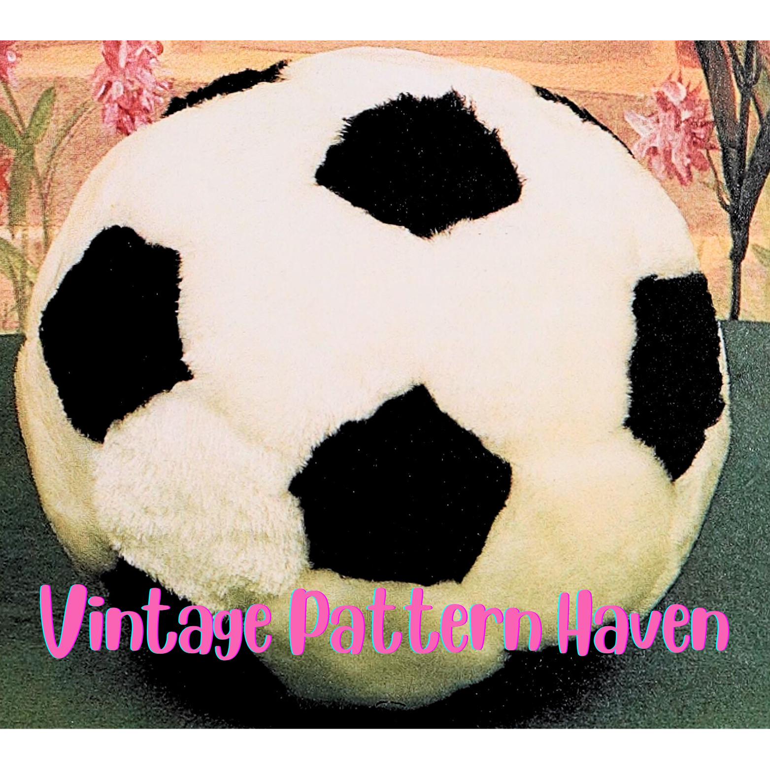 Vintage Soccer Ball Sewing Pattern | Soft Plush Football Toy | DIY ...