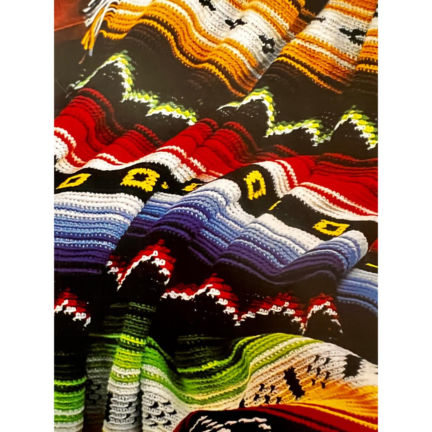 Southwestern Crochet Blanket Pattern – Vintage Throw Afghan – Bold ...