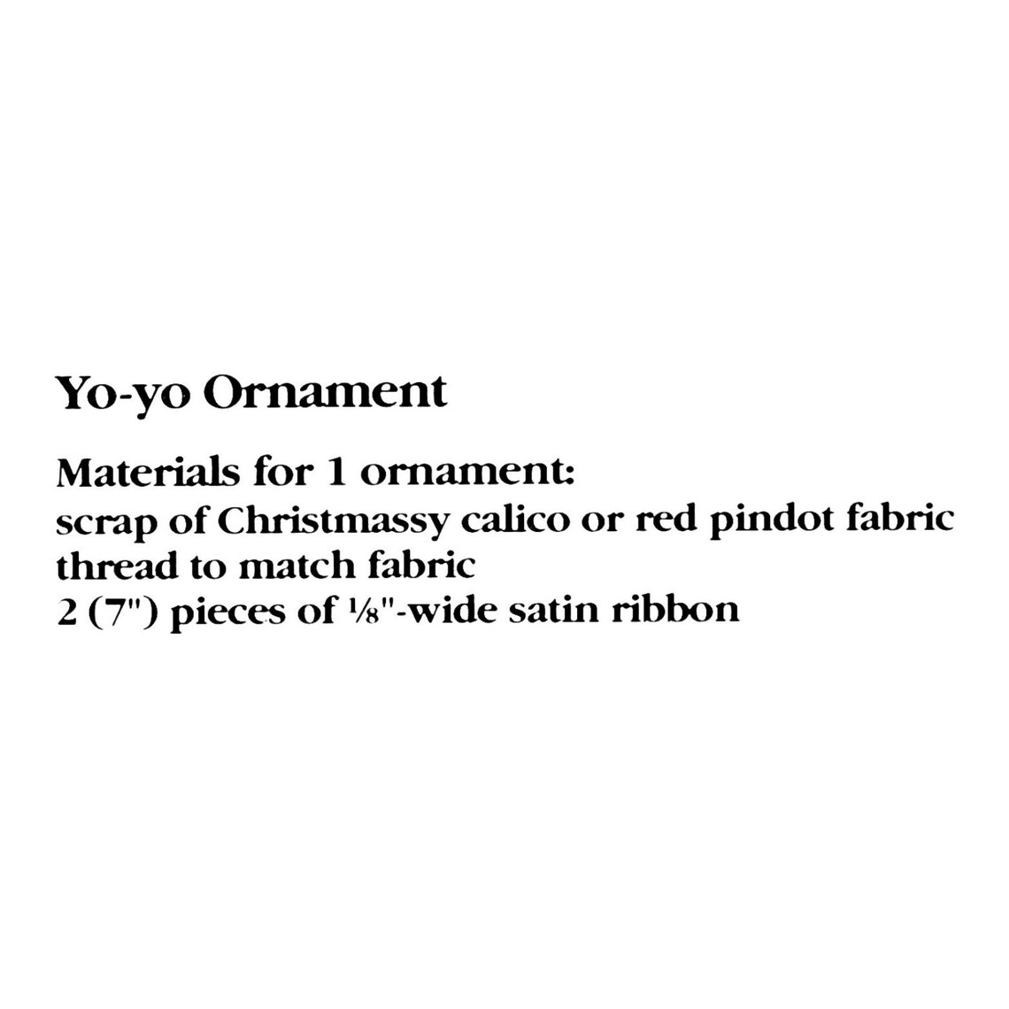 Yo-yo Ornament Sewing Pattern | Easy Vintage Christmas Craft ...