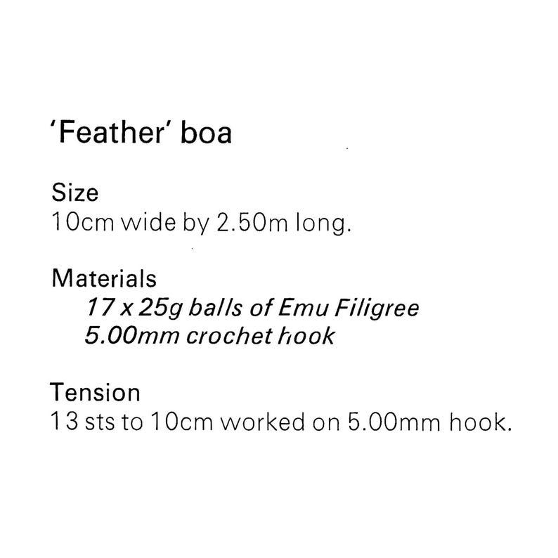 Vintage Crochet Feather Boa Pattern PDF – 70s Glam Loop Stitch Scarf ...