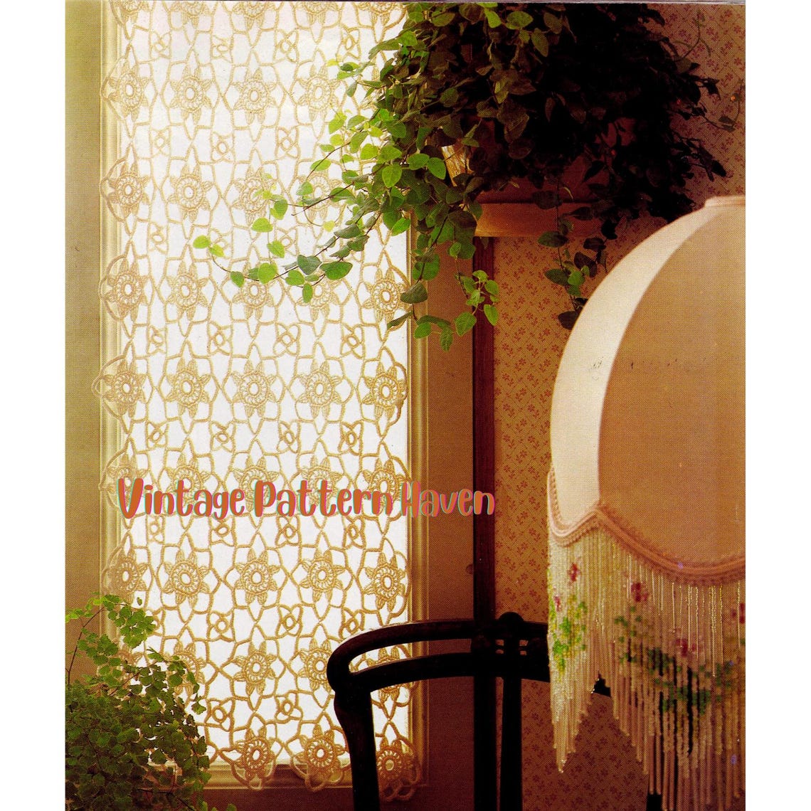 Vintage Crochet Café Curtain Pattern – Delicate Floral Motifs ...