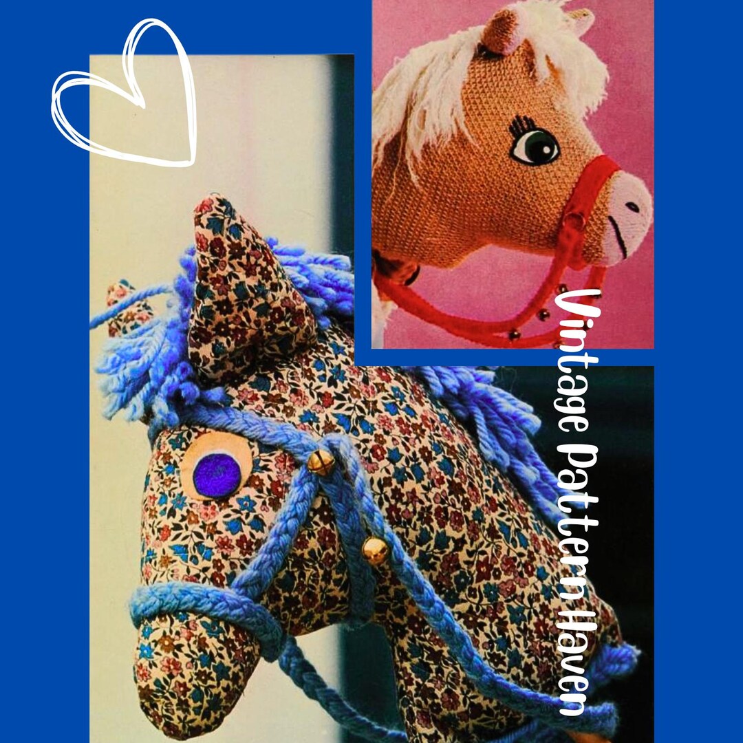 Vintage Hobby Horse Patterns PDF | Knitting & Sewing Kids Toy DIY ...