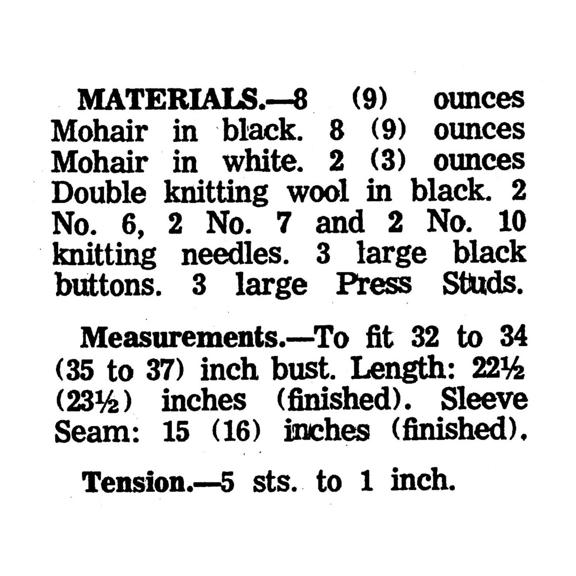 Vintage 60s Dogtooth Check Jacket Knitting Pattern – Stylish Collarless ...