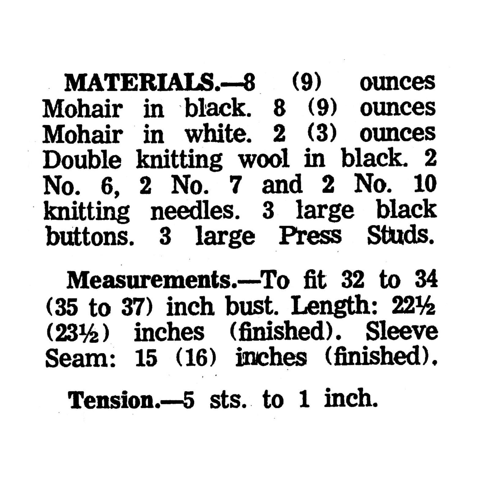 Vintage 60s Dogtooth Check Jacket Knitting Pattern – Stylish Collarless ...