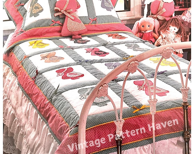 Vintage Sewing Pattern Parasol Petticoat Girls Bed Quilt PDF Instant ...
