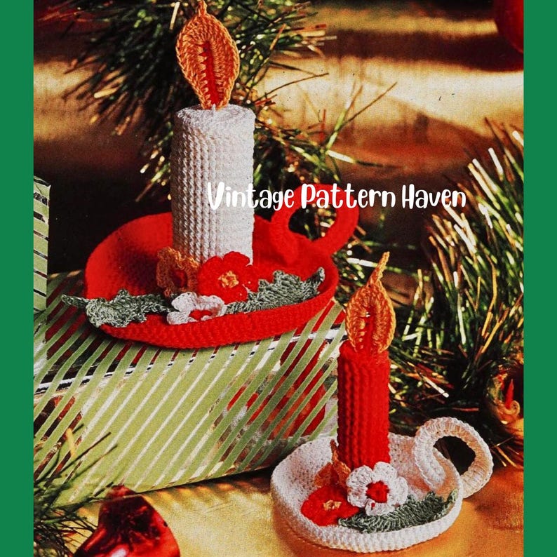 Crochet Candle Amigurumi Pattern – Vintage Holiday Candlestick ...