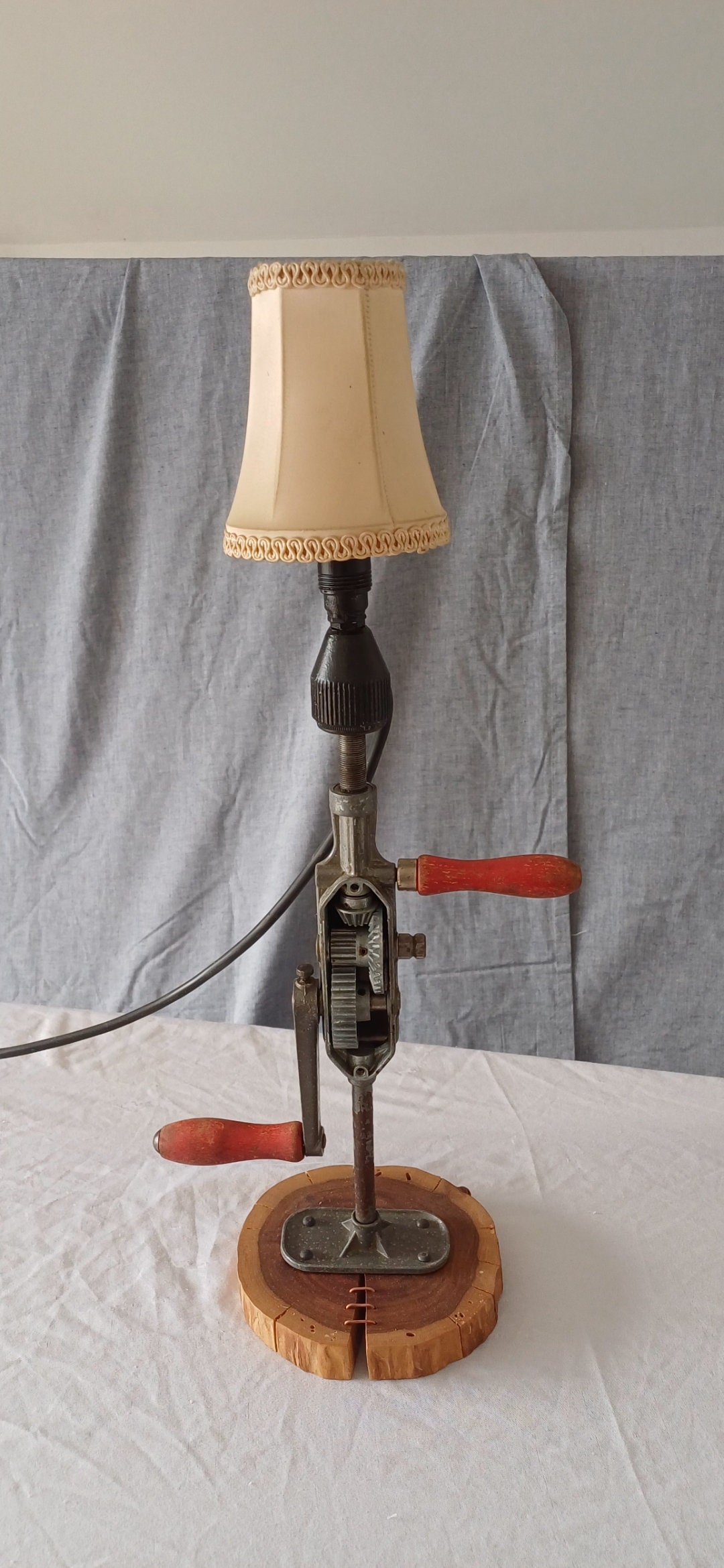 Vintage Hand Drill Table Lamp - Etsy