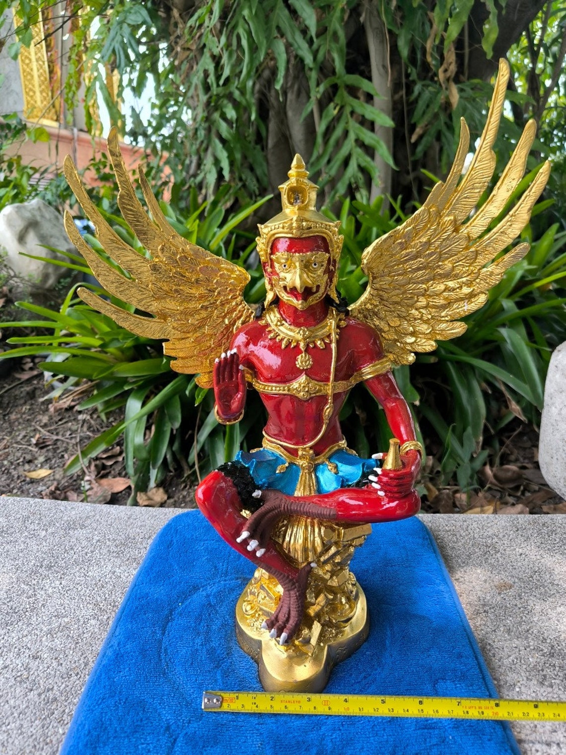 The Red Thai Garuda Statue - Etsy