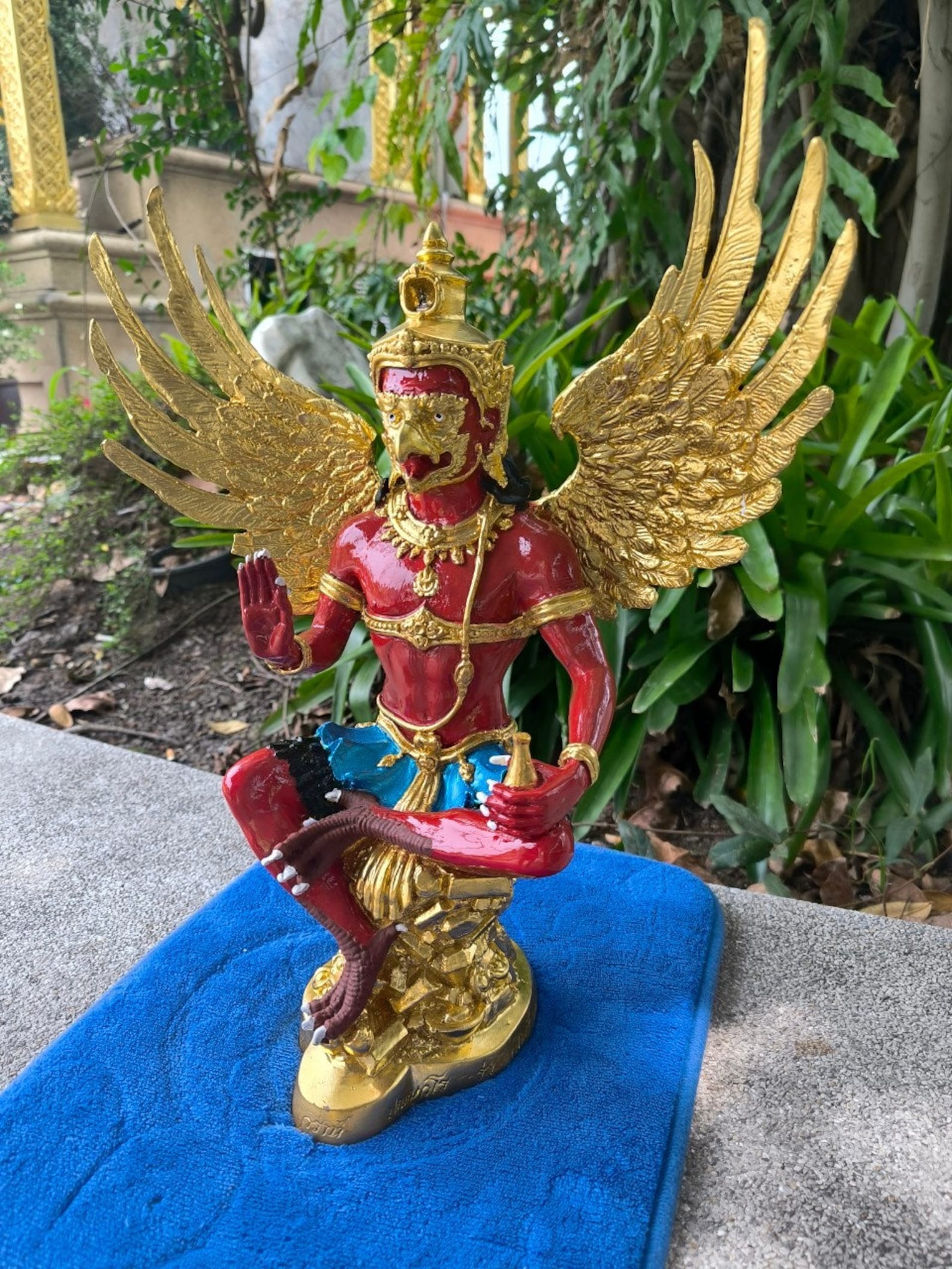 The Red Thai Garuda Statue - Etsy
