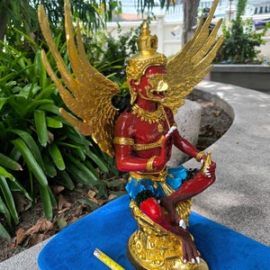 The Red Thai Garuda Statue - Etsy
