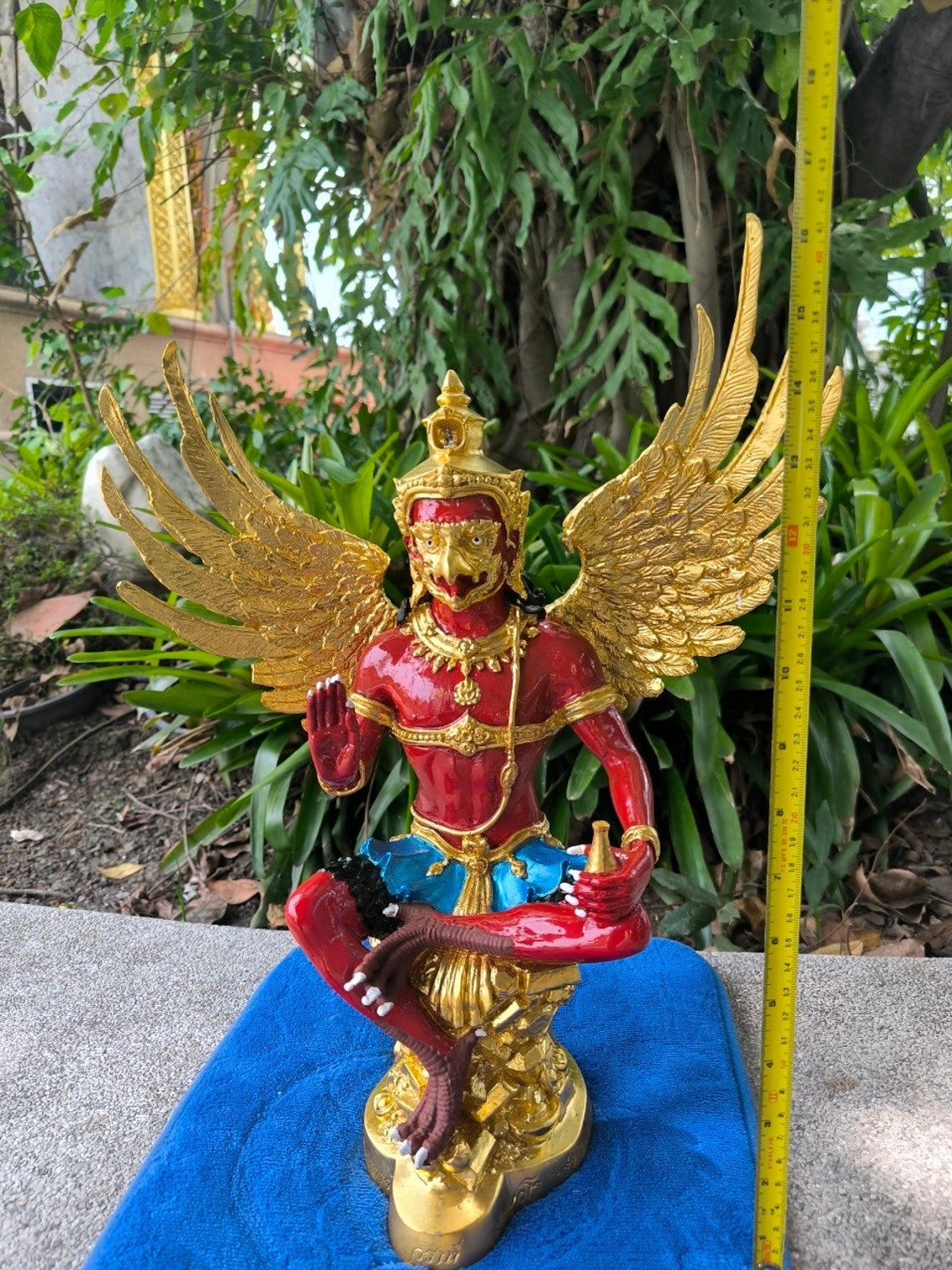 The Red Thai Garuda Statue - Etsy