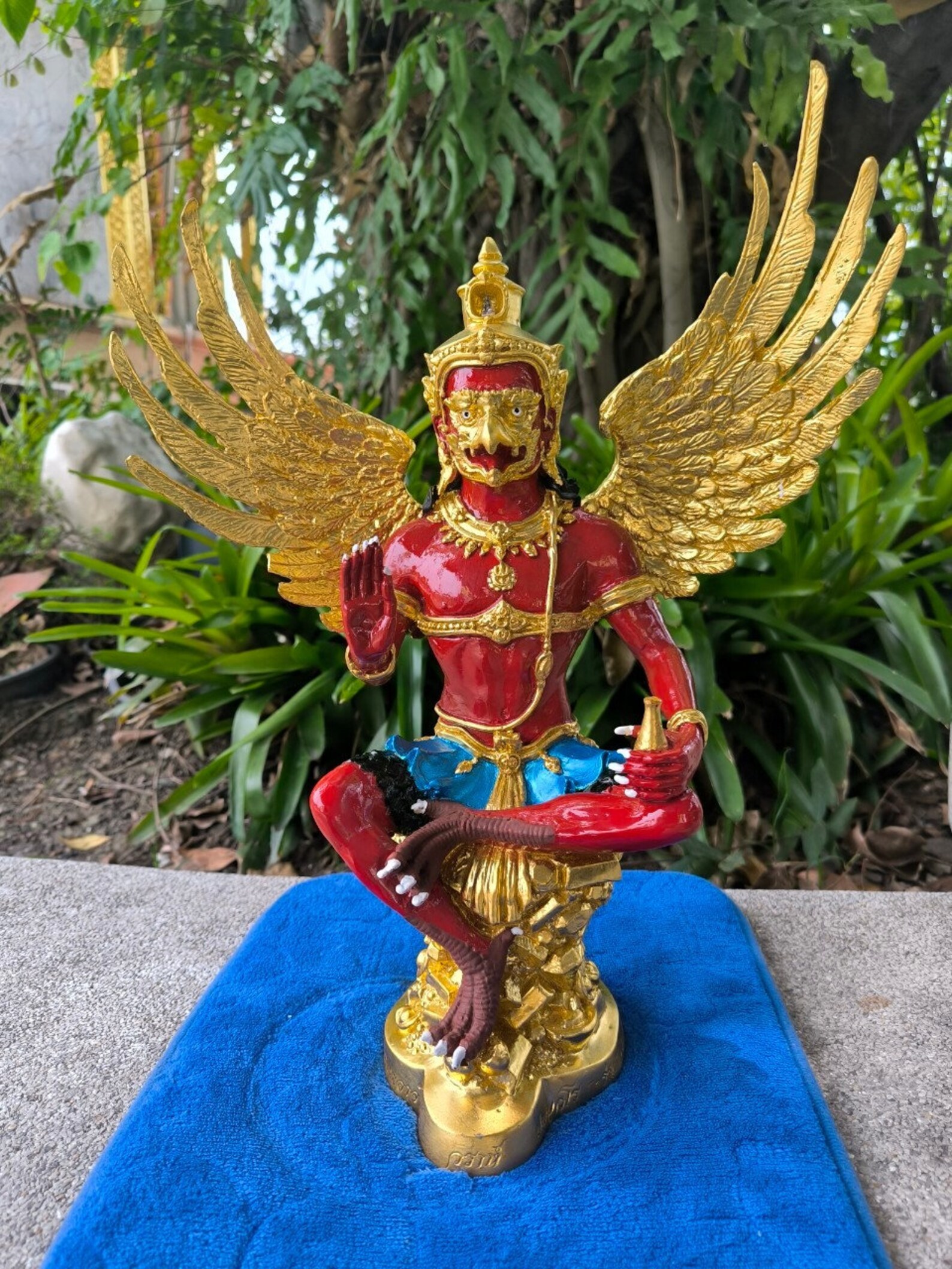 The Red Thai Garuda Statue - Etsy
