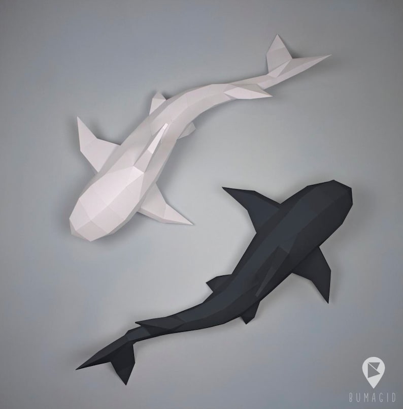 Engagin DIY 3D Shark Model for Creative Crafting | Detailed Template ...