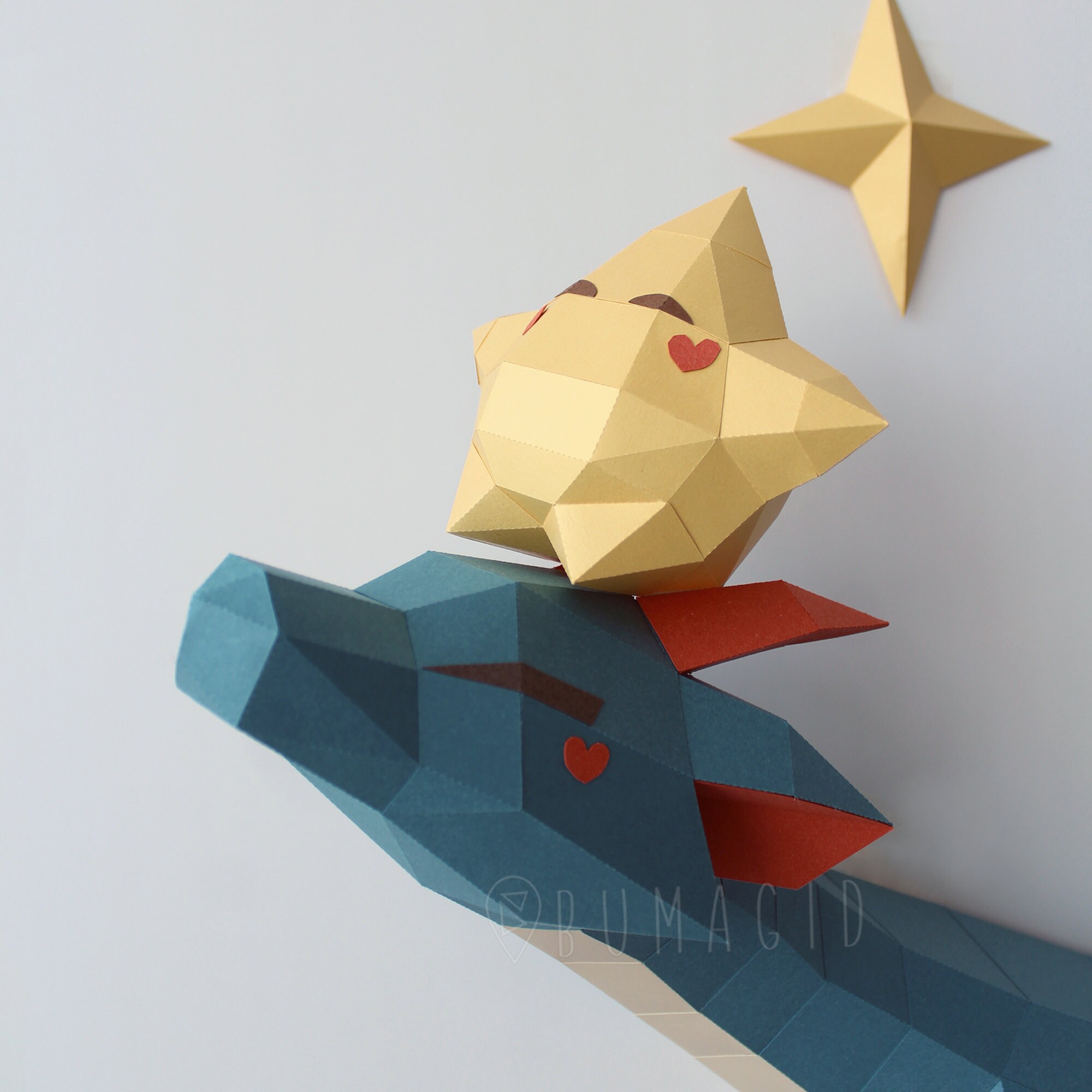 Papercraft Dragon With the Stars 3D Papercraft PDF Low Poly Papercraft ...