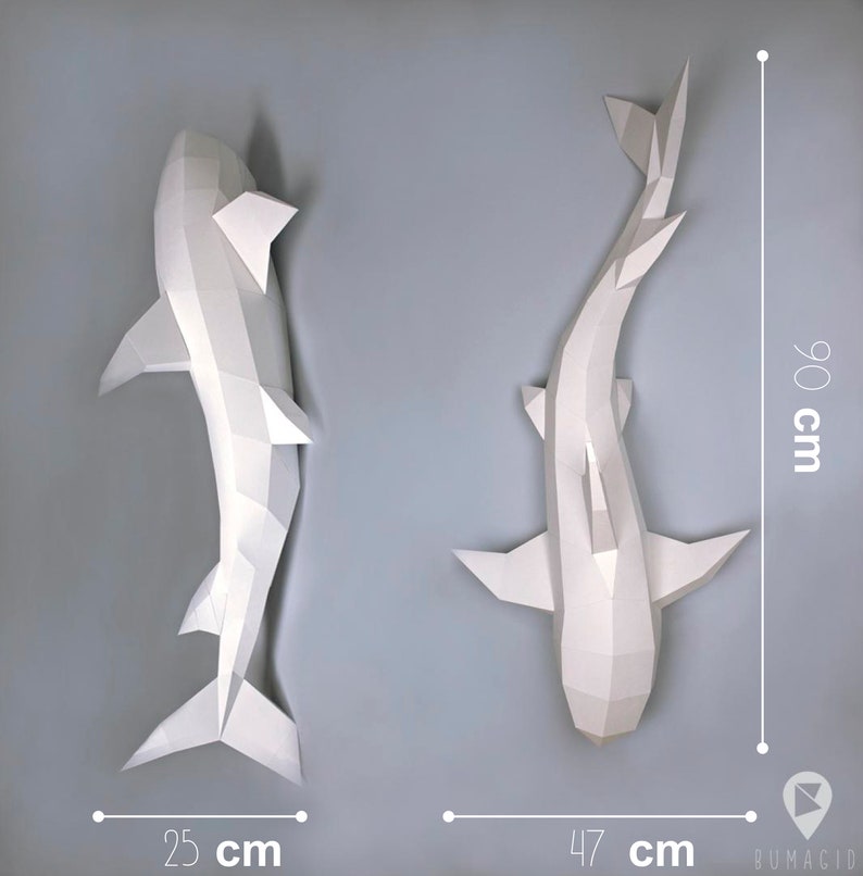 Engagin DIY 3D Shark Model for Creative Crafting | Detailed Template ...