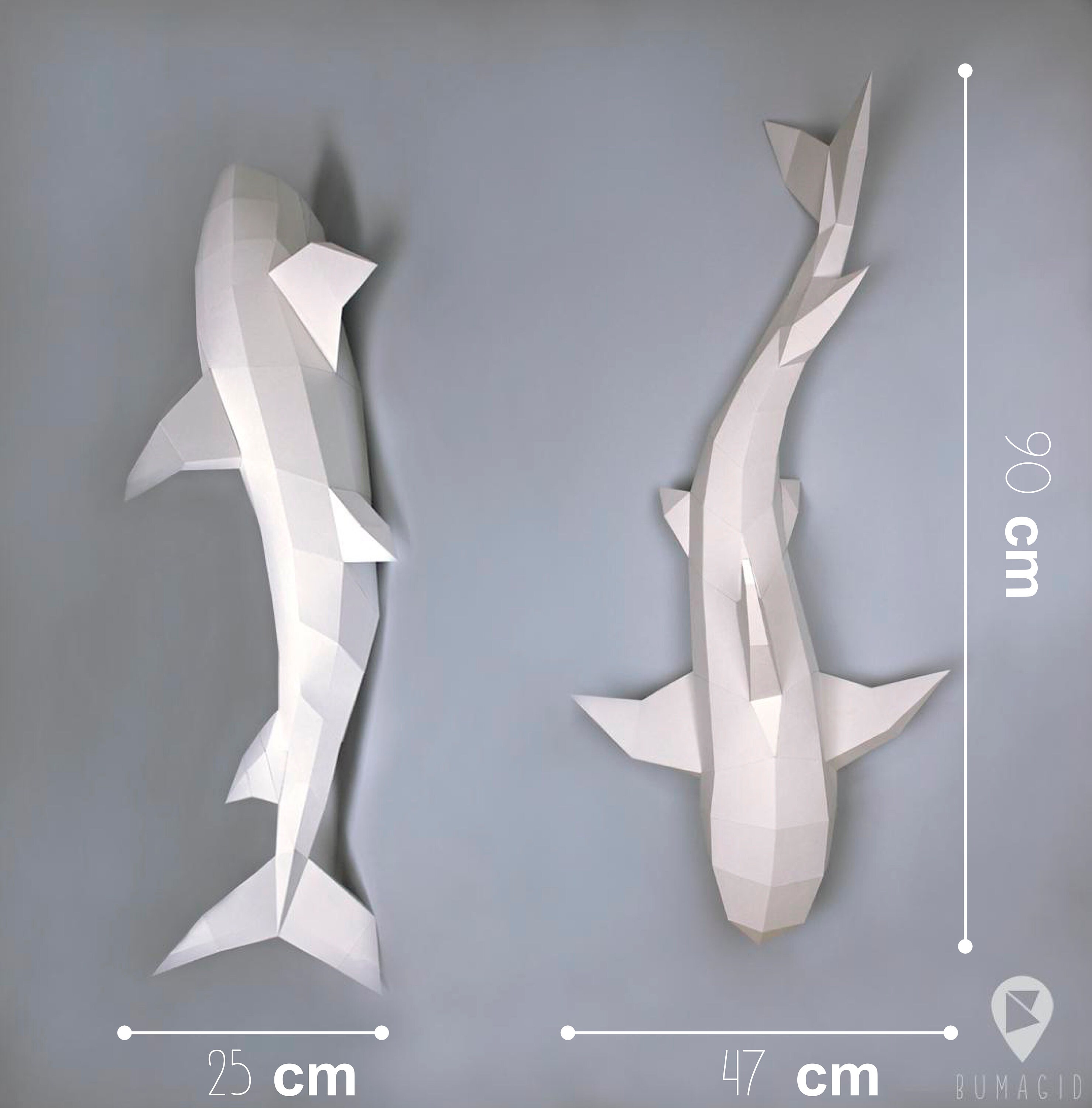 Engagin DIY 3D Shark Model for Creative Crafting | Detailed Template ...