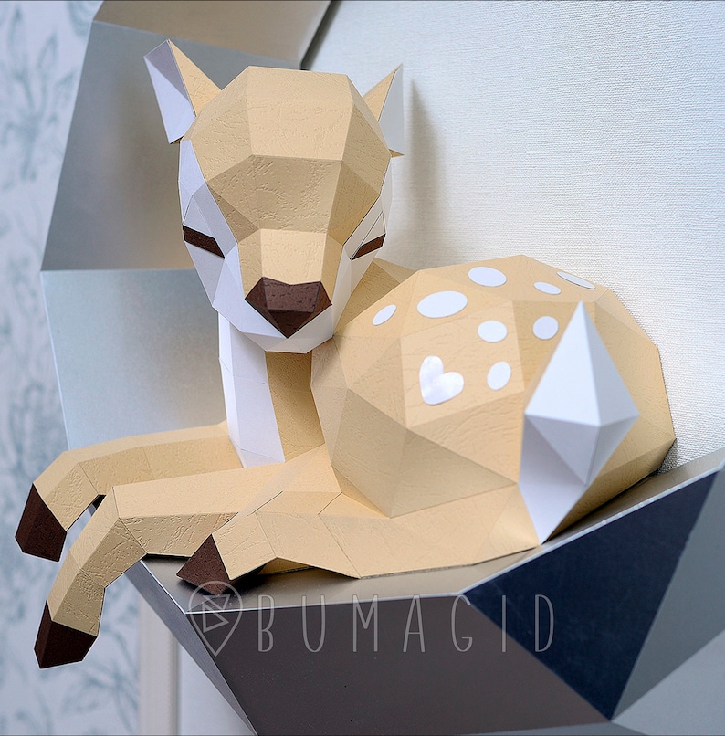 PDF Template: Fawn on the Moon for Creative Crafts & Decor | Printable ...