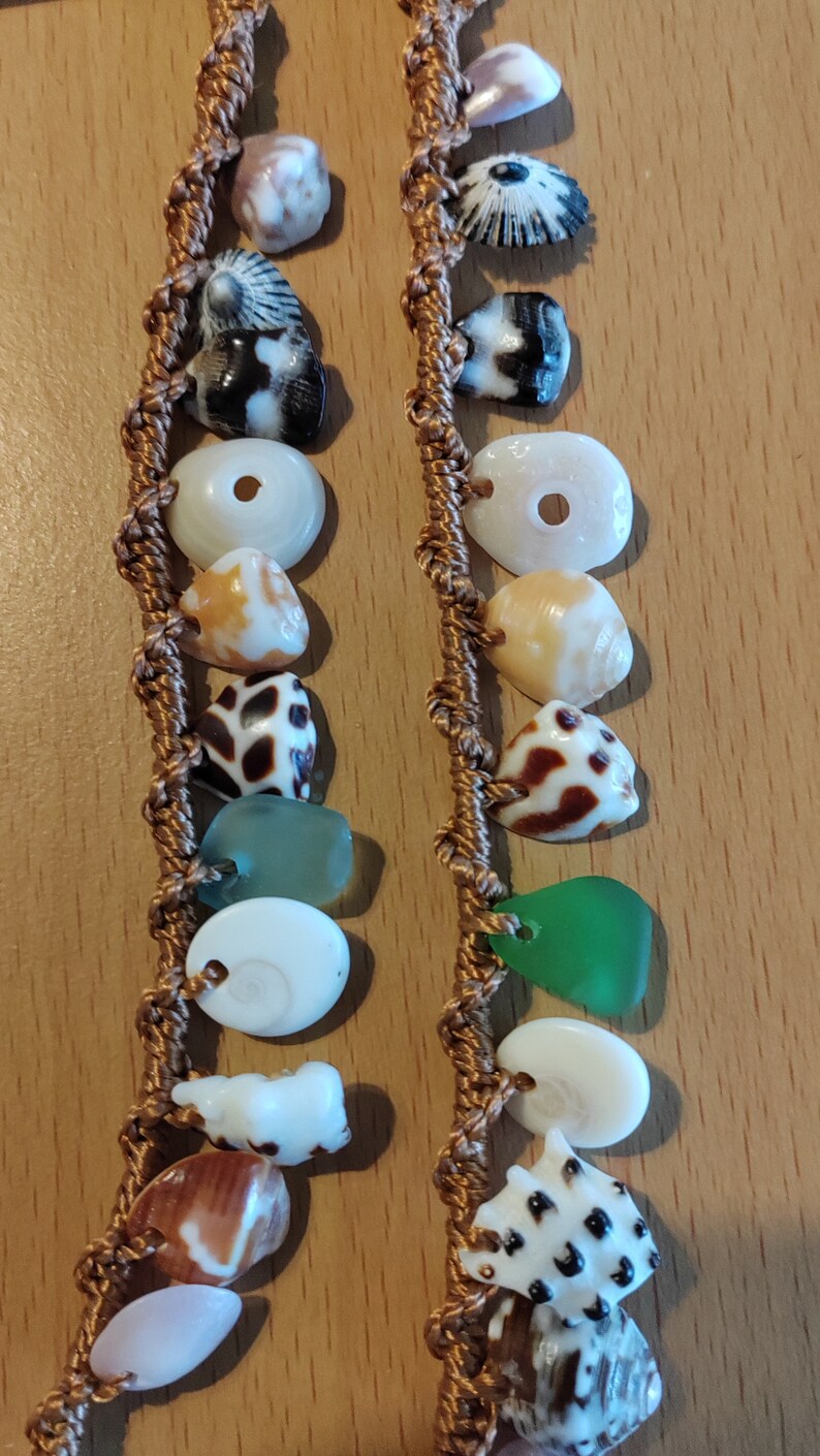 Handmade Hawaiian Mix Shell Macrame Bracelet - Etsy