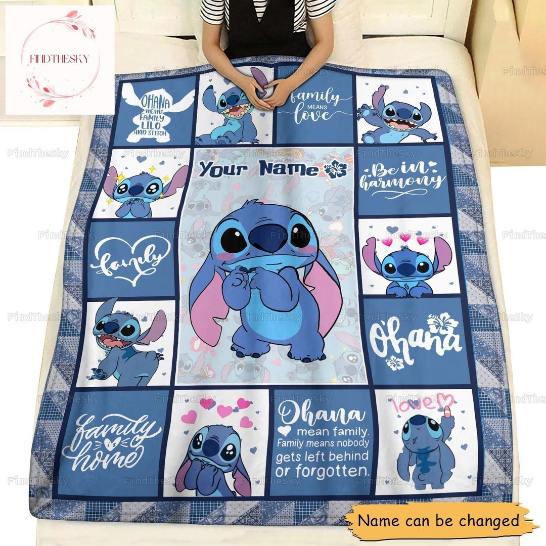 Custom Stitch Blanket, Lilo and Stitch Blanket, Disneyland Stitch ...