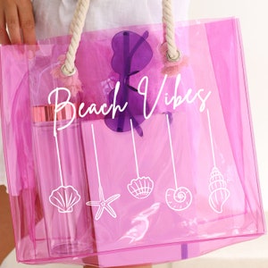 Transparent Bridesmaid Gift Beach Tote Bag - Perfect for Best Friends ...
