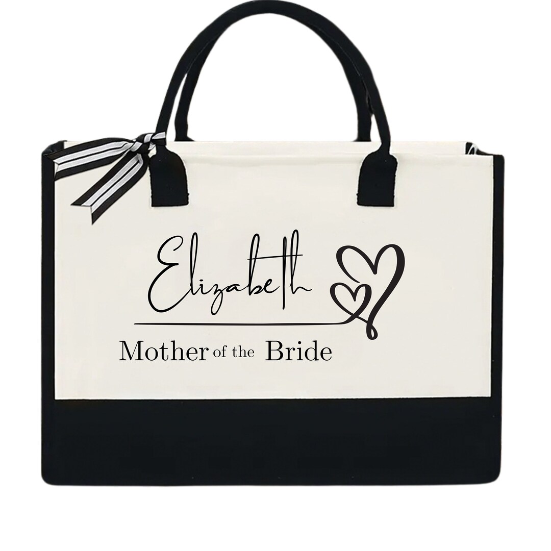 Mother of the Bride Gift | Custom Personalized Bridesmaid Canvas Tote ...