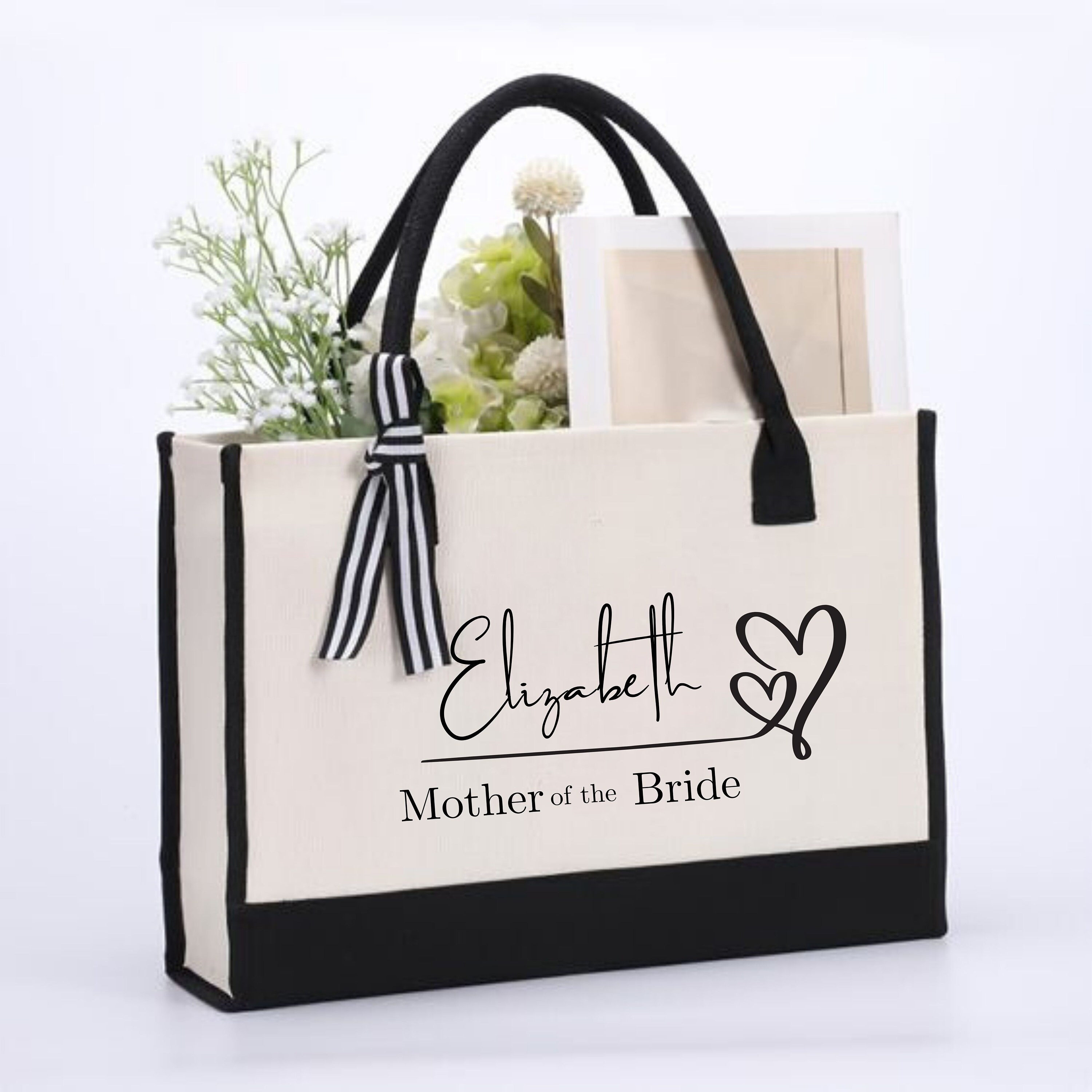 Mother of the Bride Gift | Custom Personalized Bridesmaid Canvas Tote ...
