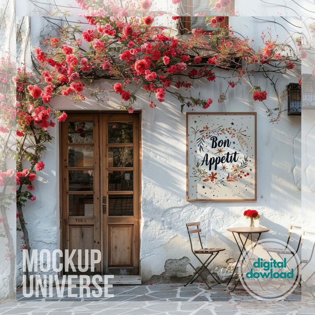 Rustic Cafe Wall Art Frame Mockup, Single Frame Menu Template ...