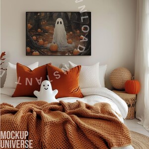 Fall & Halloween Frame Mockups Bundle, Autumn Wall Art Mockup Set ...