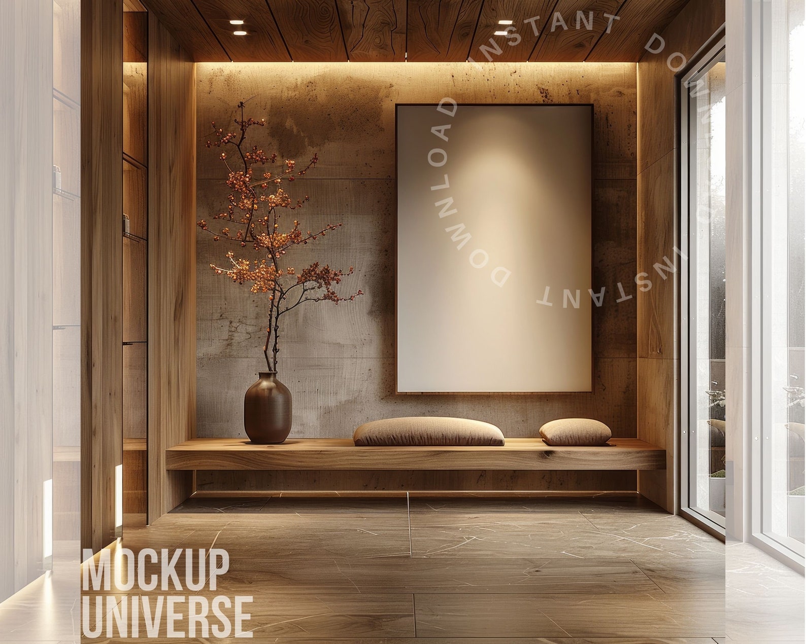 Japandi Entryway Wall Art Mockup, Minimalist Hall Frame Mockup for ...