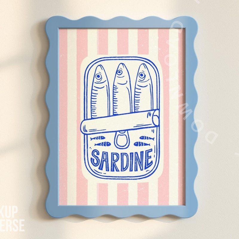 Blue Wavy Photo Frame - Etsy UK