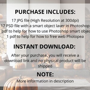 Fall & Halloween Frame Mockups Bundle, Autumn Wall Art Mockup Set ...