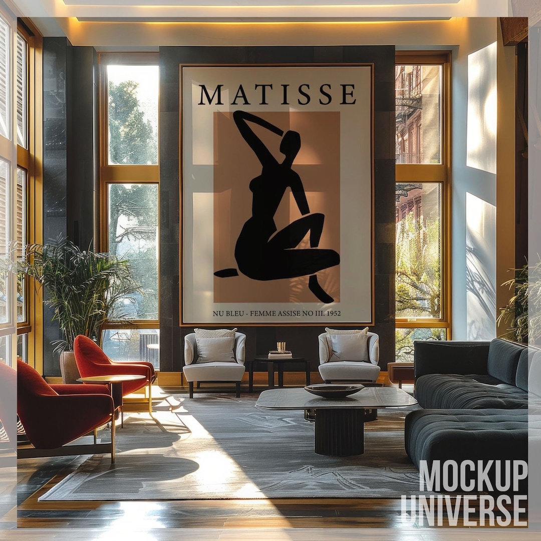 Luxury Hotel Lobby Wall Art Frame Mockup, Extra Large Vertical Frame ...