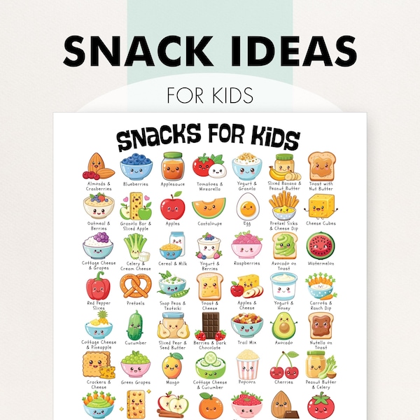 Snacks Poster - Etsy UK