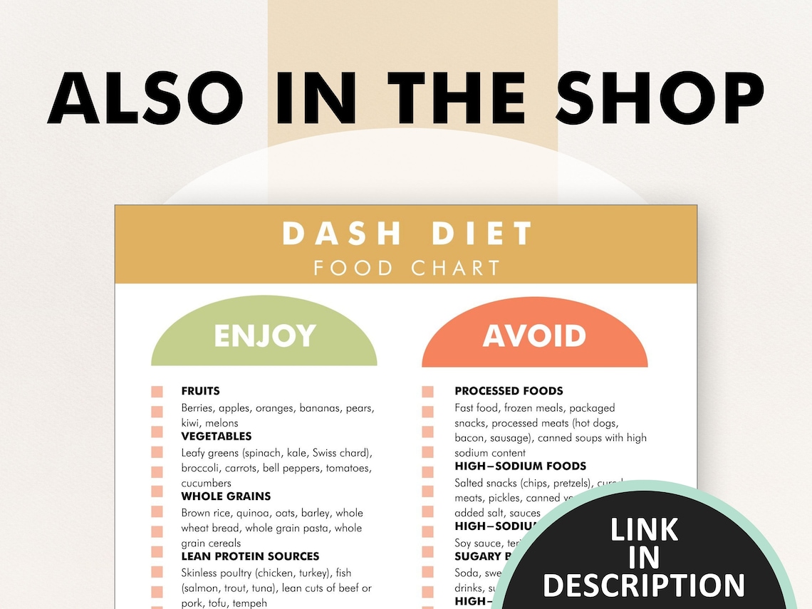 DASH Diet Food List, DASH Diet Food Chart, DASH Diet Food Plan ...