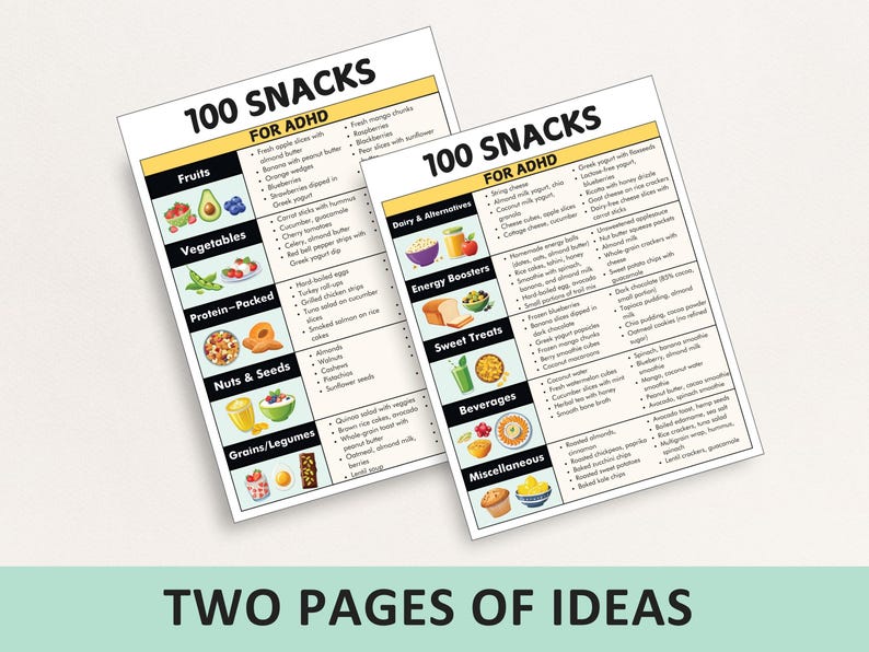 ADHD Diet - Snacks, ADHD Meal Plan - Snack Ideas, Snacks for ADHD ...