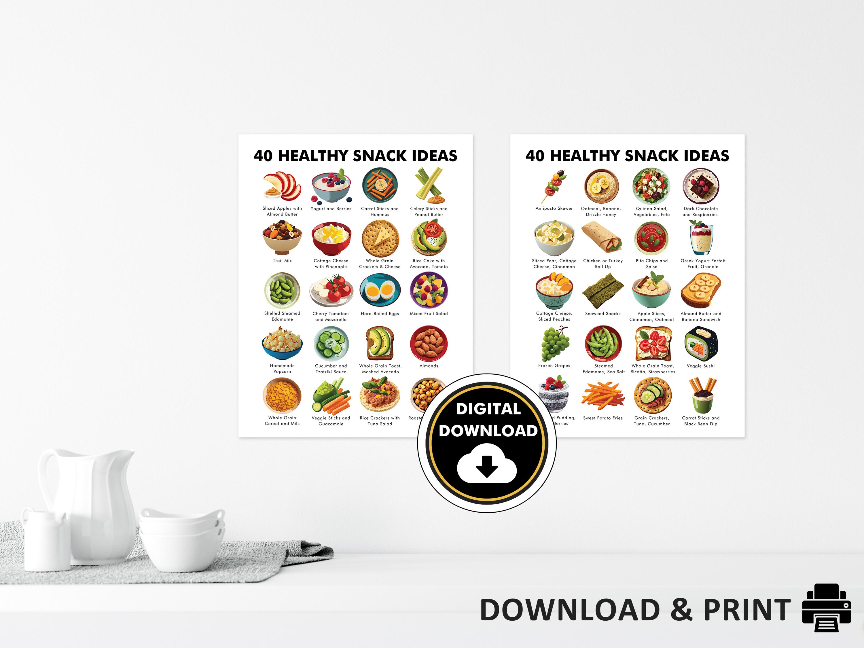 Healthy Snack Ideas, Easy to Prep Snacks, Snack Recipes - PDF to ...