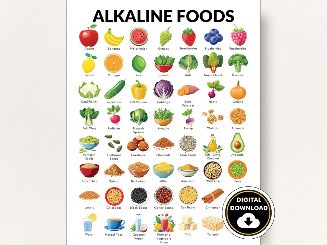 Alkaline Foods, Alkaline Food List, Alkaline Food Chart, List of High ...