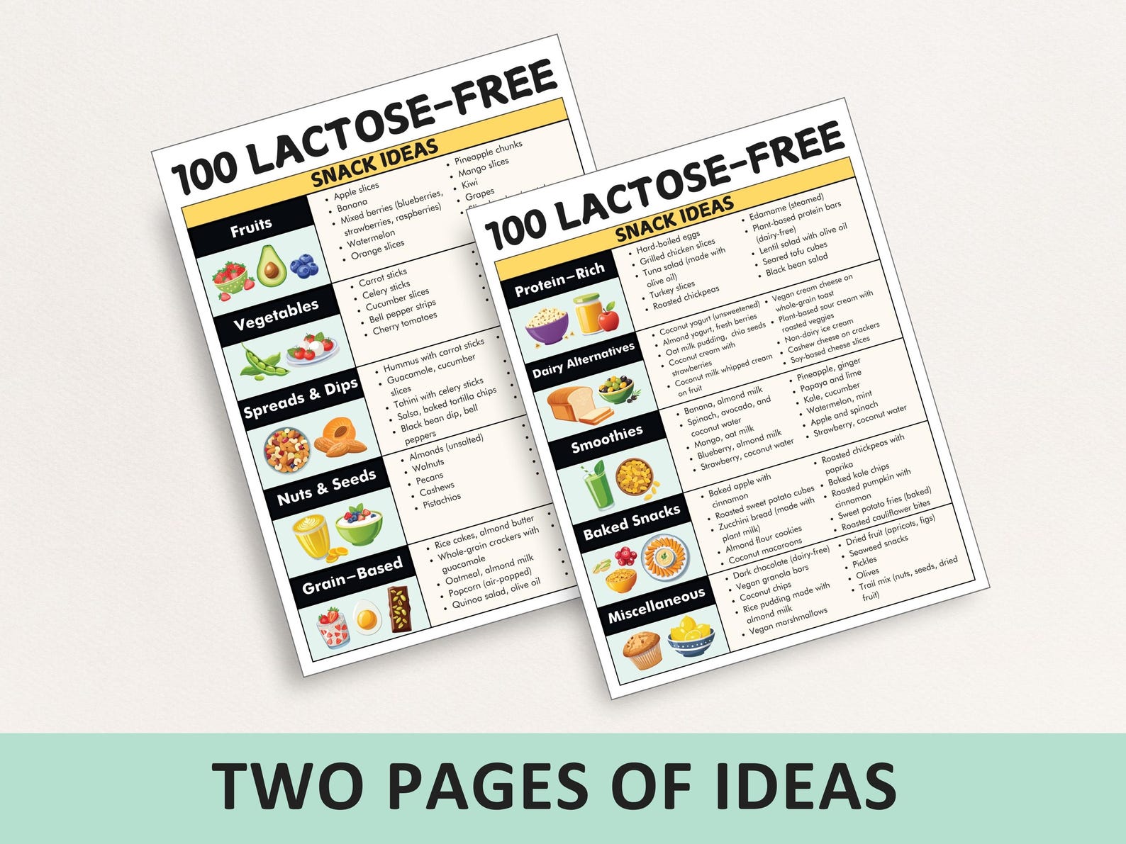 Lactose Free Snacks Ideas, Lactose Intolerance Diet Help, 100 Dairy ...